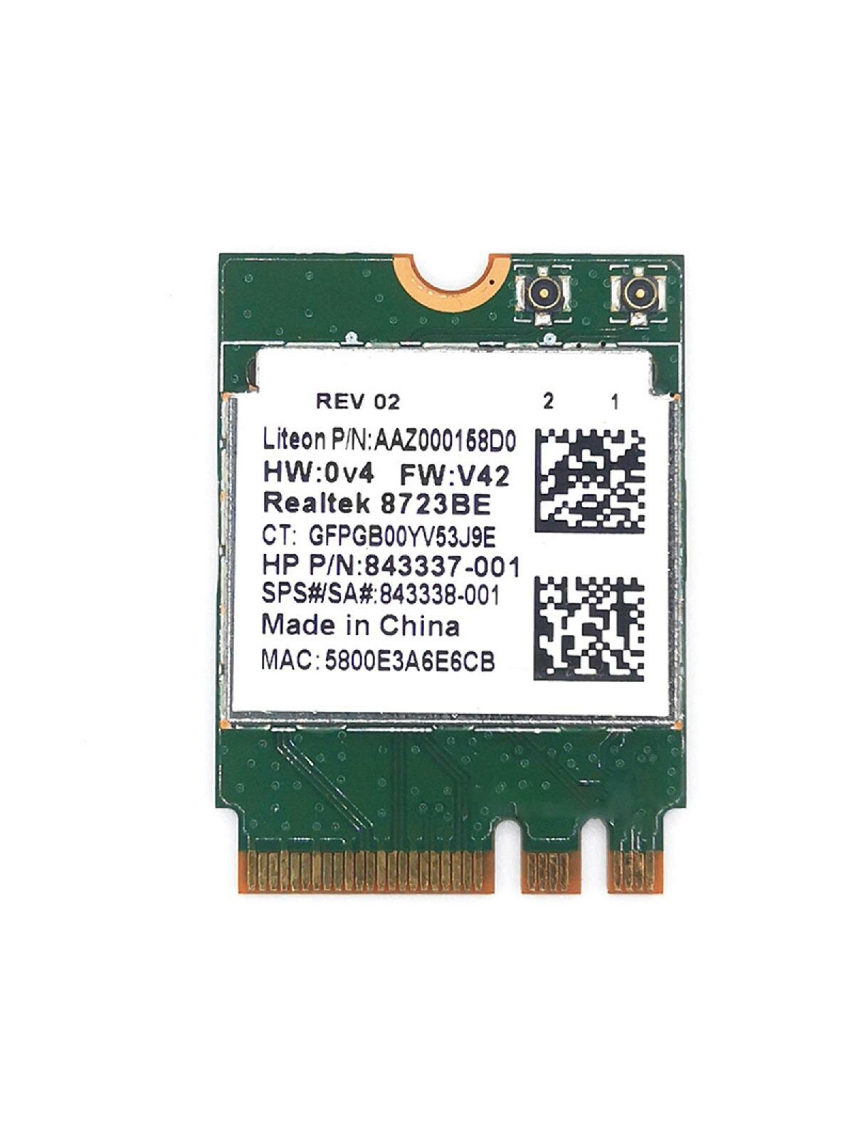 Wireless Adapter forRealtek RTL8723BE 802.11n WiFi Card Bluetooth-compatible4.0 NGFF Card SPS 843338-001 300Mbps