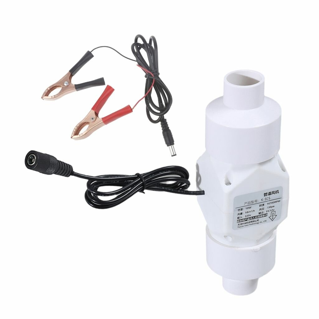 Набор инструментов, Канальный вентилятор OD 50 мм 12 В вытяжной вентилятор + зажим для аккумулятора линия электропитания - 25 мм, 1 комплект