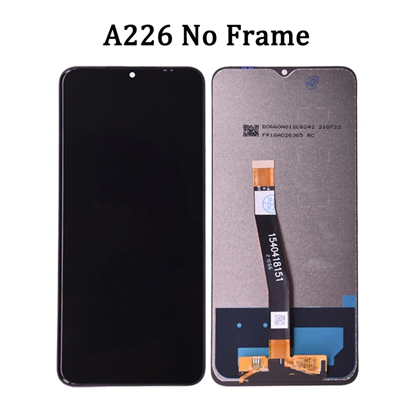 Дисплей Samsung A22 5G A226, черный, без рамки