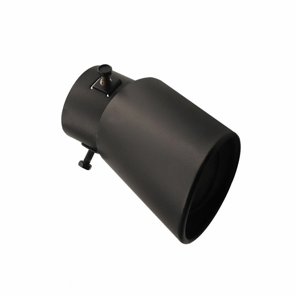 Выхлопная насадка из нержавеющей стали, Матово-Черный - Изогнутый стиль