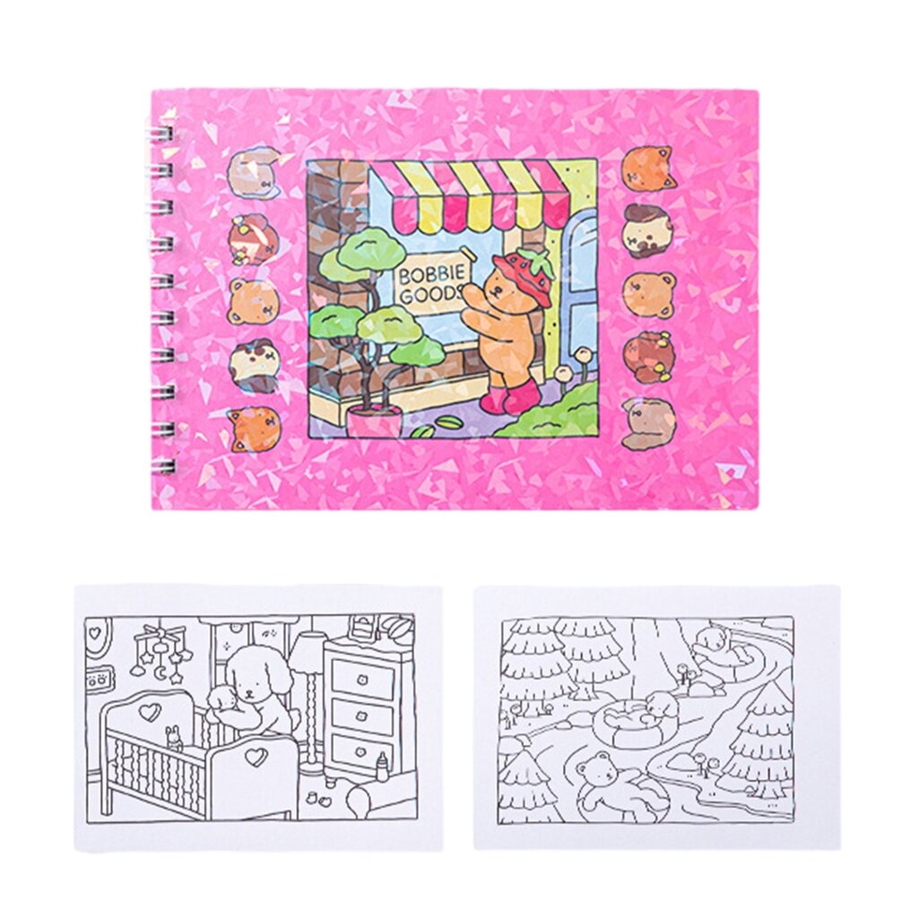 Книжка-раскраска для Комфортного дня-Розовый