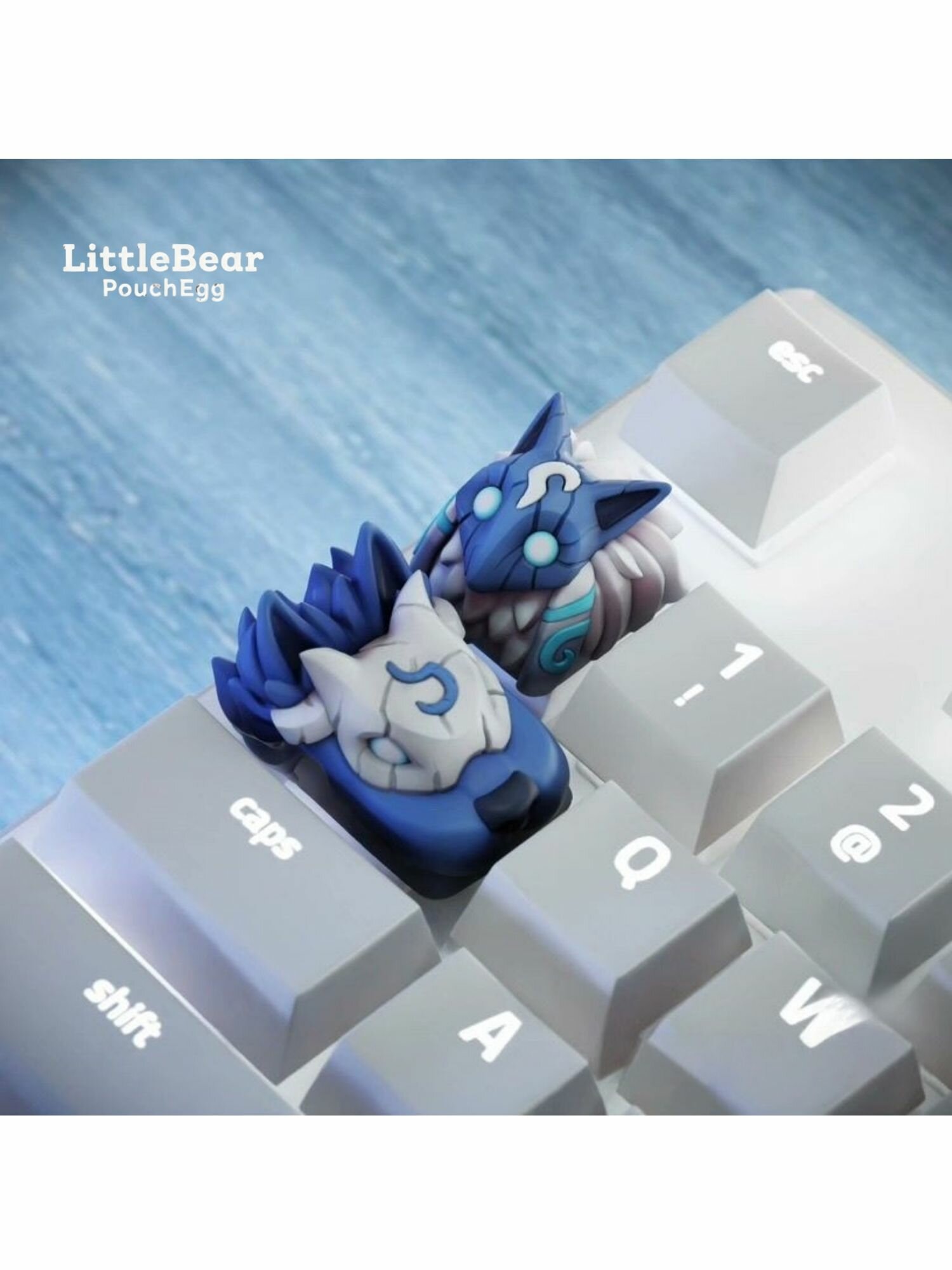 Кейкапы для клавиатуры Лига Легенд: Вечная Охотница и Волк (пара) 2 шт, League of Legends