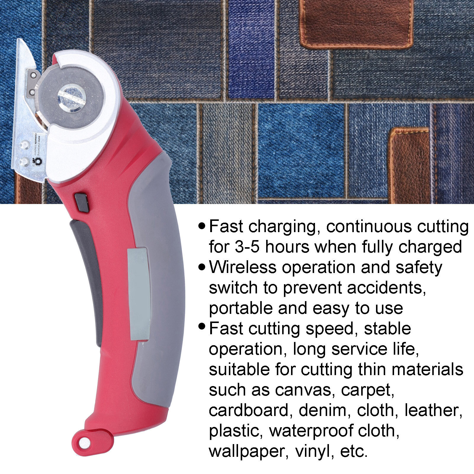MTMC4.2V Ручные ножницы для ковров Электрический станок для резки ткани Кожа Портной Ткань Шерсть