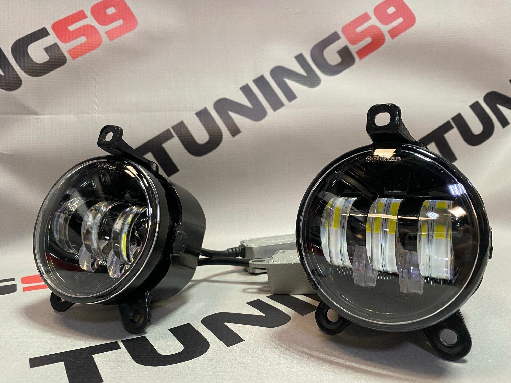 Sal Man LED ПТФ 60W 5 линз противотуманные фары Лада Приора Газель Шевроле Нива