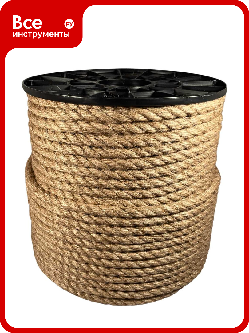 Канат джутовый ООО Оптхозторг 10 мм - 115 м, Джутовый канат применяется в различных сферах