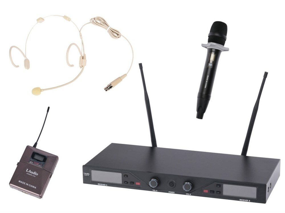 Laudio 4000-UX Беспроводная микрофонная система, ручной и головной микрофон