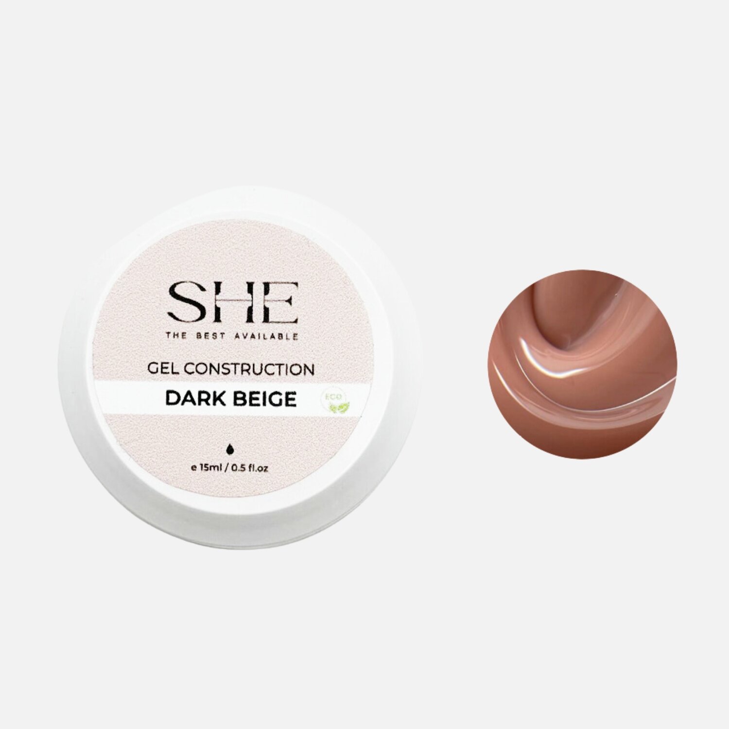 Гель конструирующий SHE Gel Dark Beige 15 мл