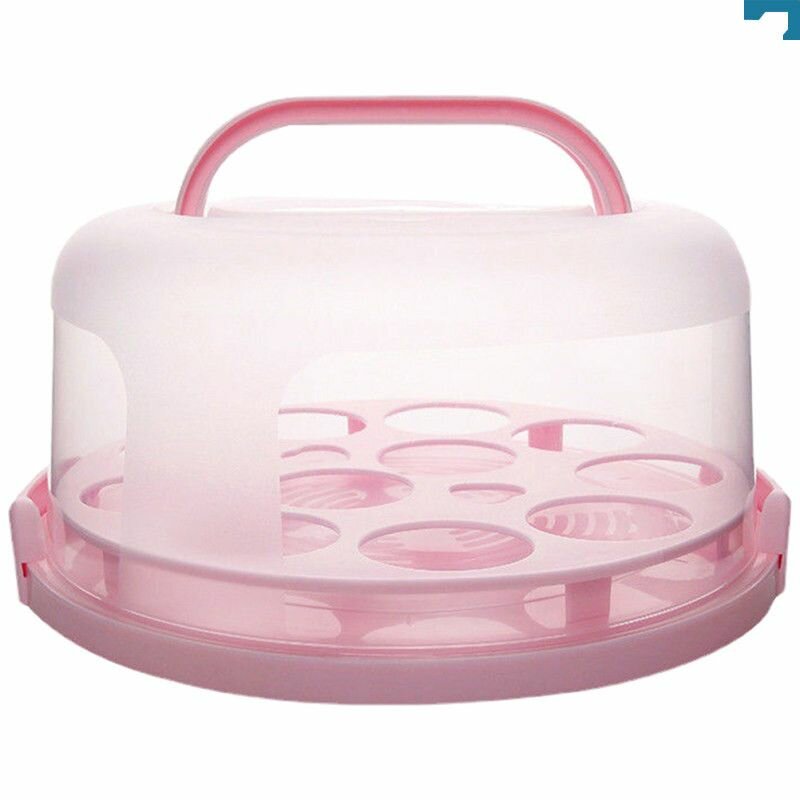 Герметичный контейнер для торта с крышкой, прозрачный держатель для хранения и переноски, многоразовый пластиковый контейнер для тортов и кексов на день рождения и пикник