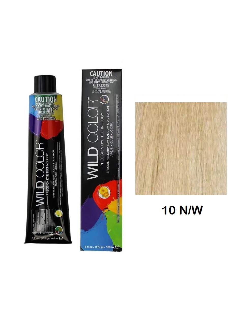 Wild Color Стойкая краска для волос 180 мл - Wild Color 10N/W Платиновый блонд