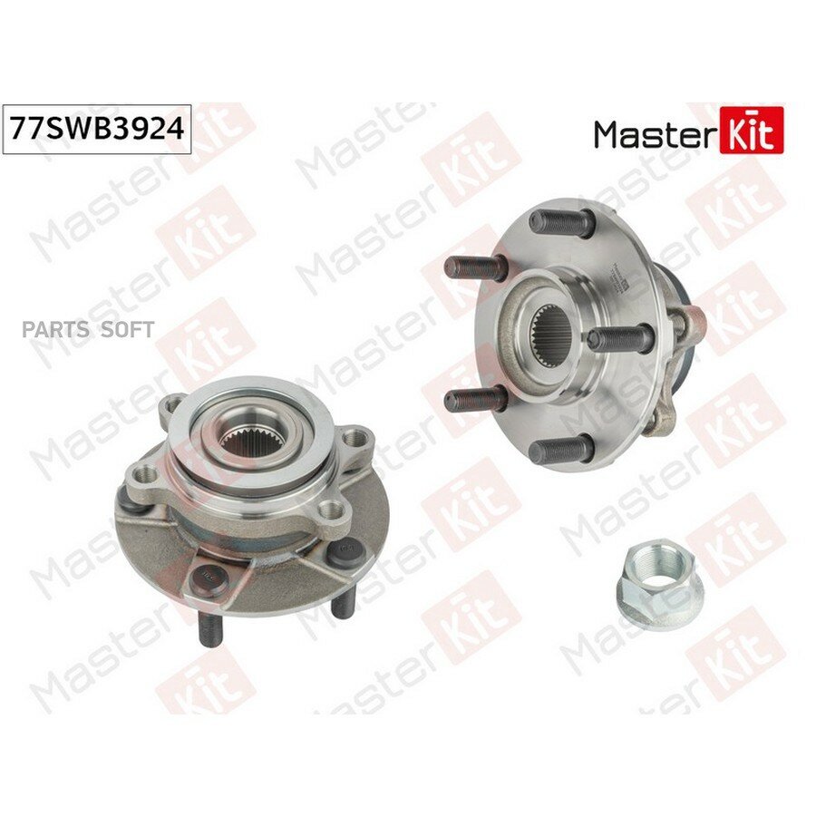 MASTERKIT 77SWB3924 77SWB3924 Ступица в сборе с подшипником перед. Nissan X-TRAIL (T31)/Renault KOLEOS I (HY_) 2007 - ()