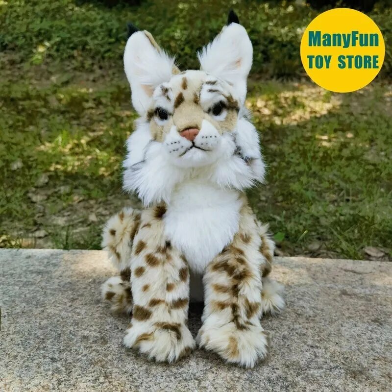 Реалистичная мягкая плюшевая игрушка Рысь, Сервал