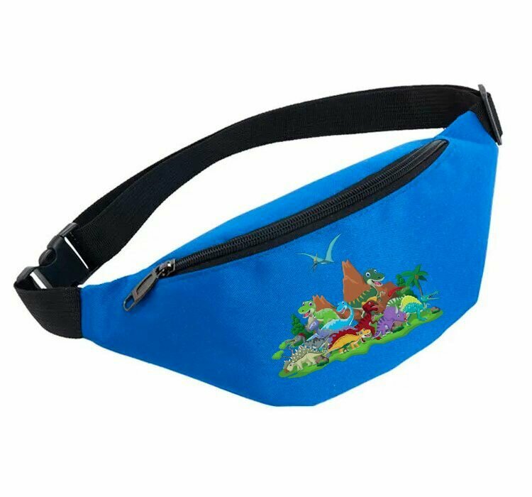 Поясная сумка Динозавры (Jurassic Park) голубая №3