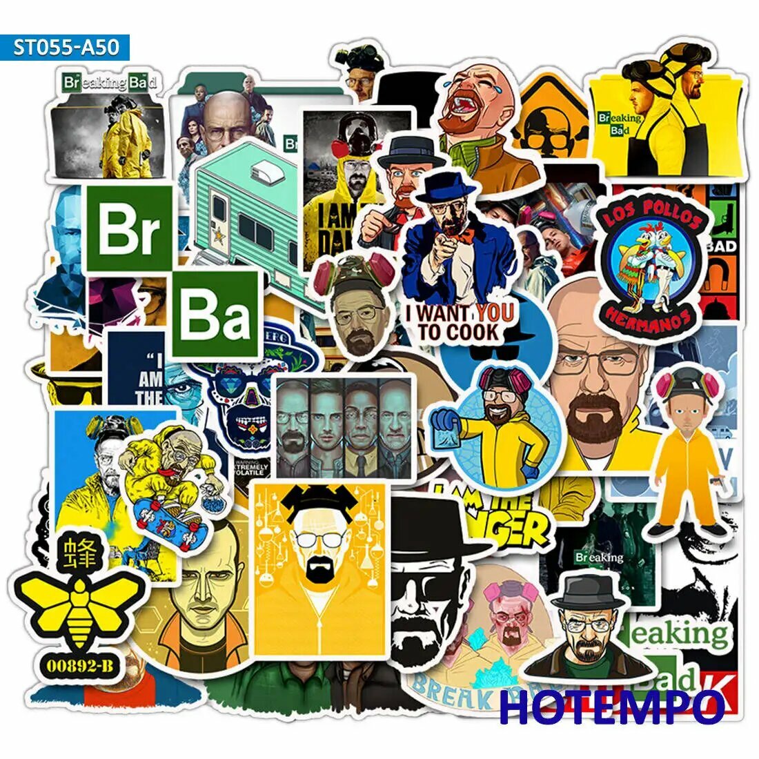 HOTEMPO Наклейки "Во все тяжкие" 50 шт