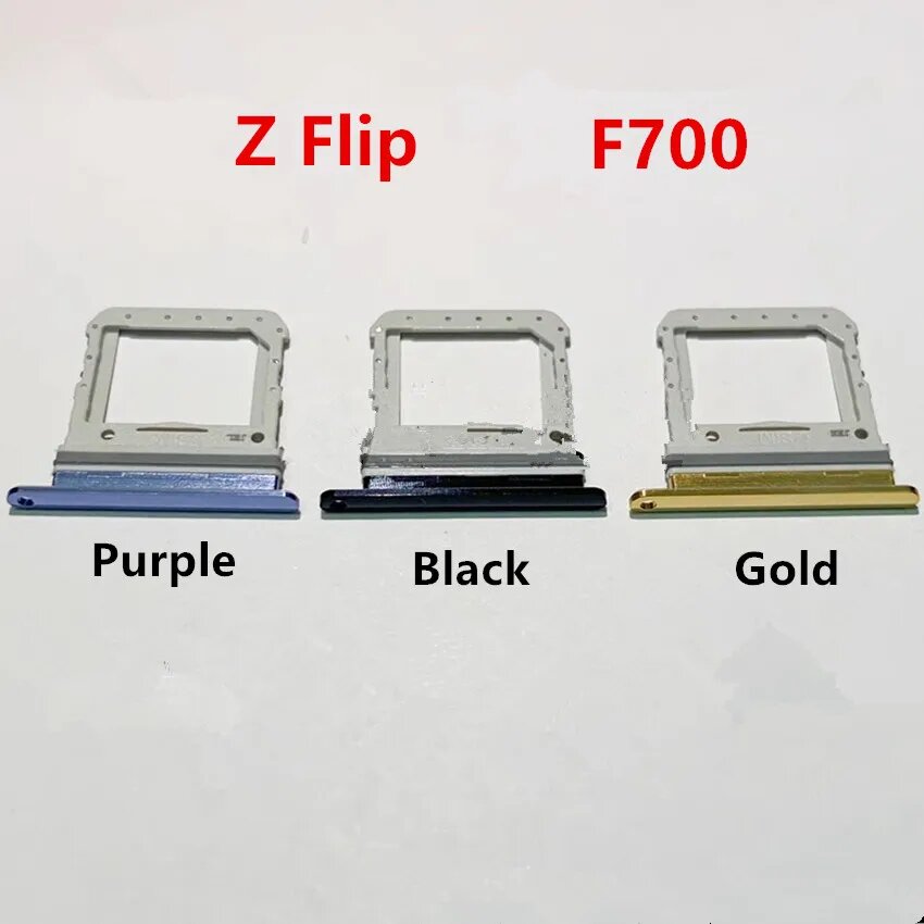 Откидные слоты для SIM-карты для Samsung Galaxy Z Flip F700, адаптеры для SIM-карты, держатель гнезда, замена запасных частей для корпуса телефона
