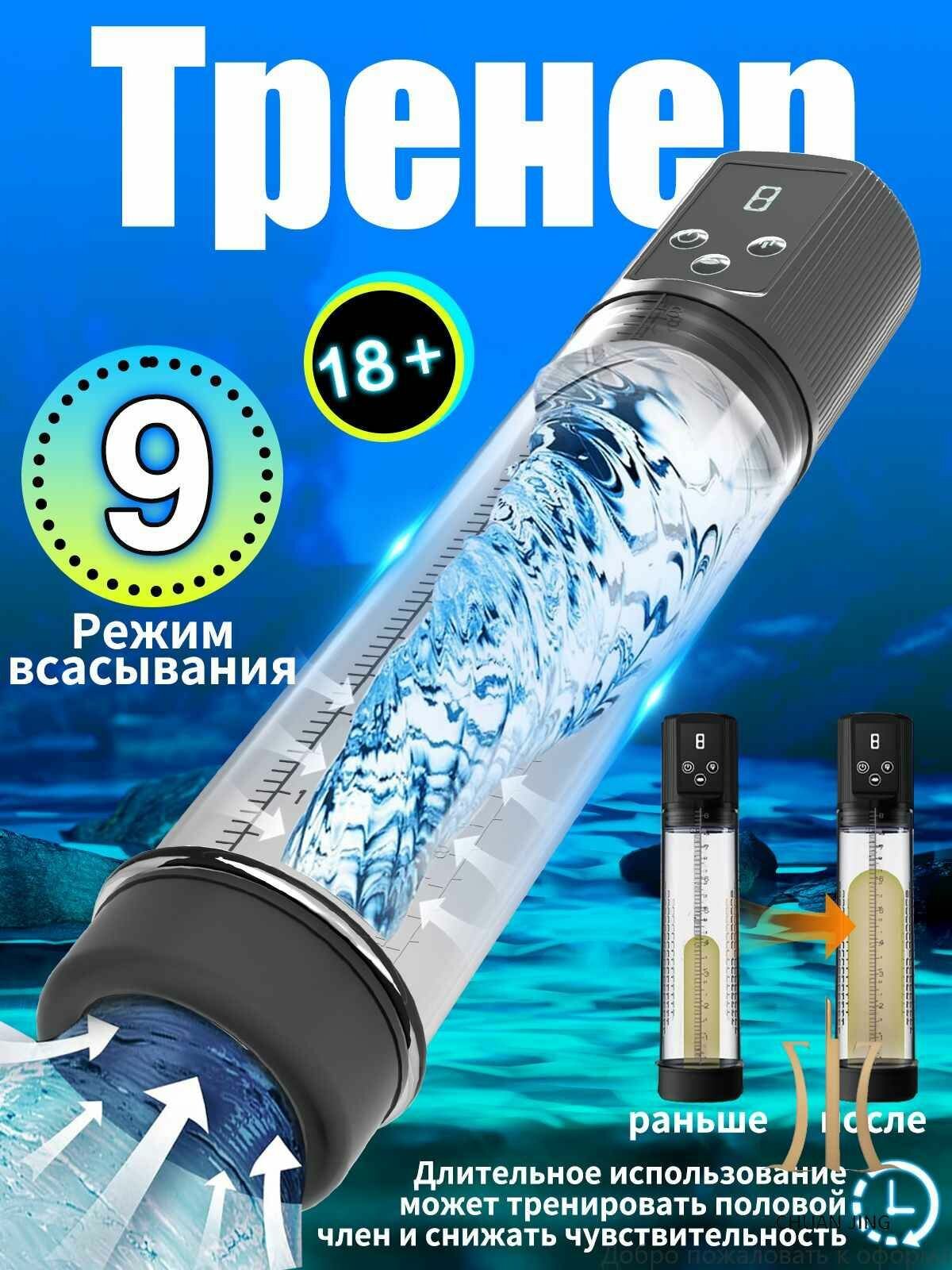Автоматическая Гидропомпа для увеличения члена и повышения потенции Товары для взрослых 18+ Профилактика простатита