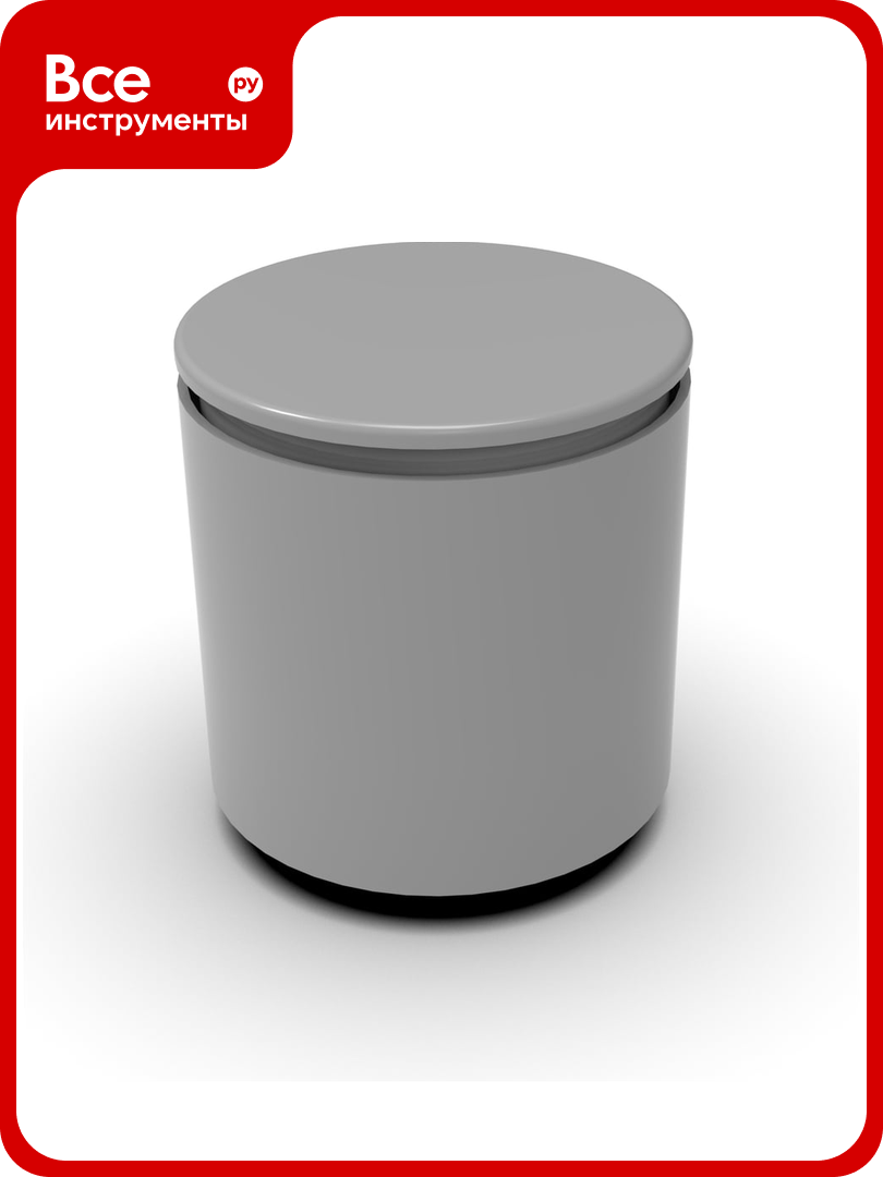 Ручка дверная пластиковая для систем перегородок Диал 2 штуки, диаметр 50 мм, цвет серый, часто