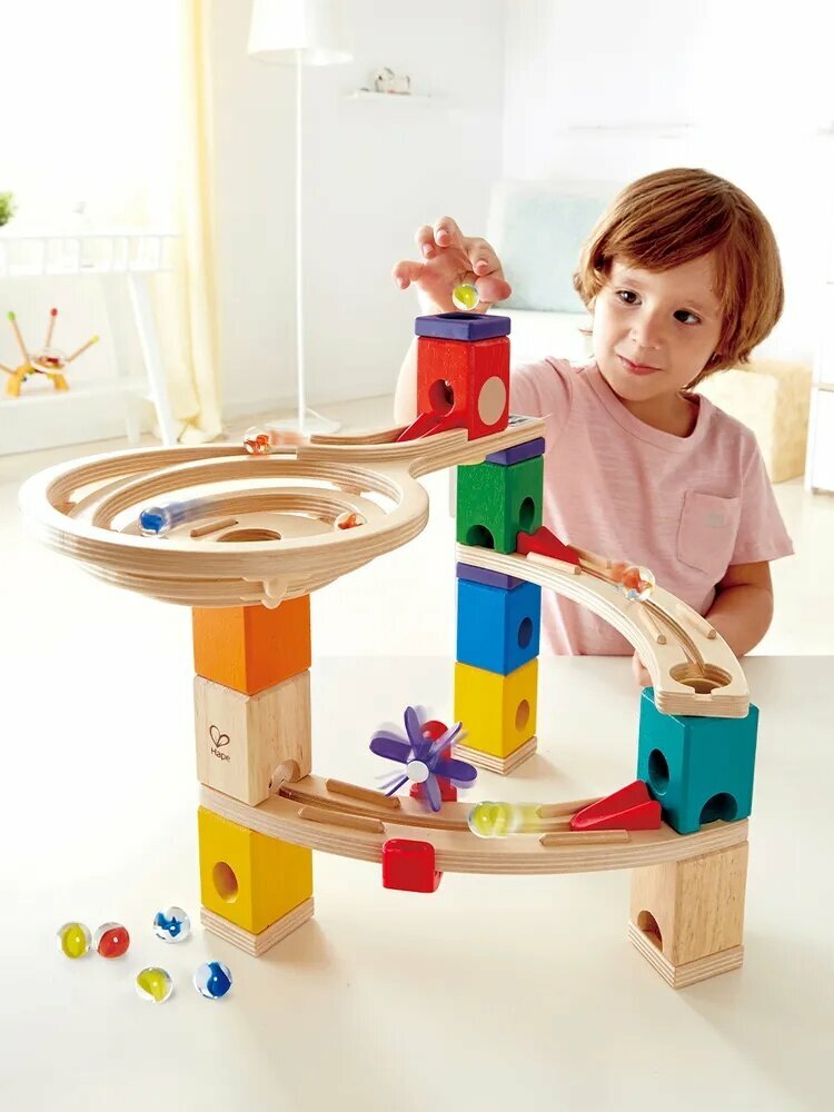 Деревянный конструктор "Гонки" игровой набор "Гонка до финиша", 58 элементов