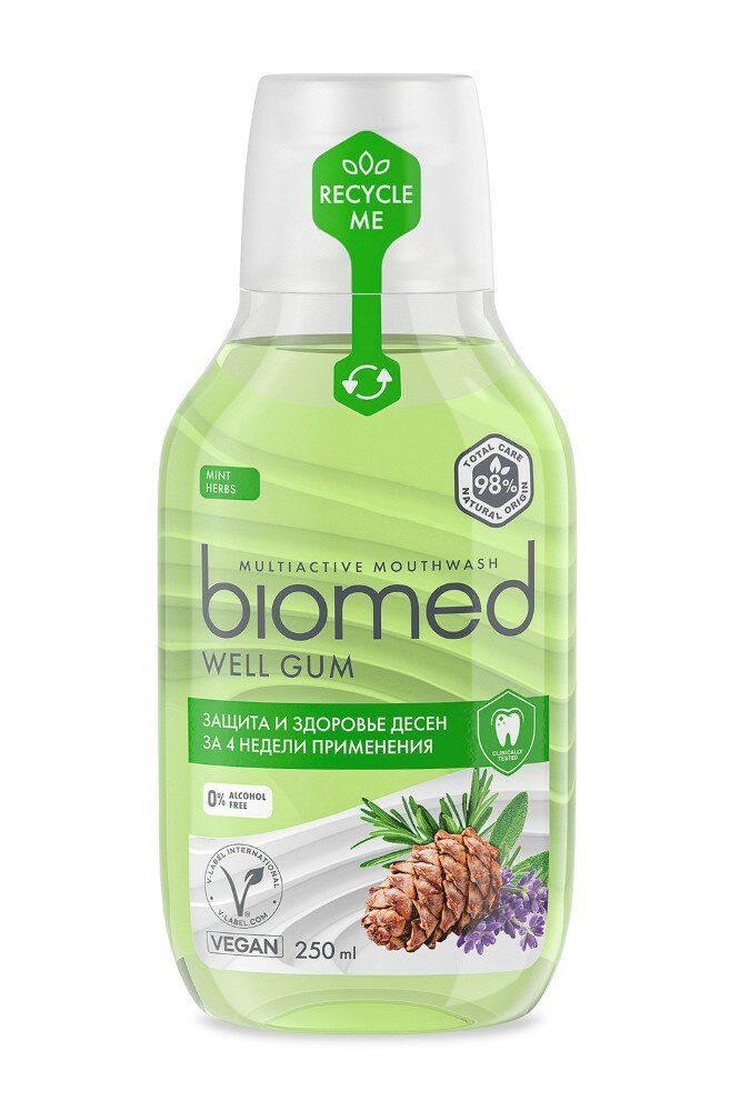 Biomed комплексный ополаскиватель для полости рта здоровье десен 250 мл