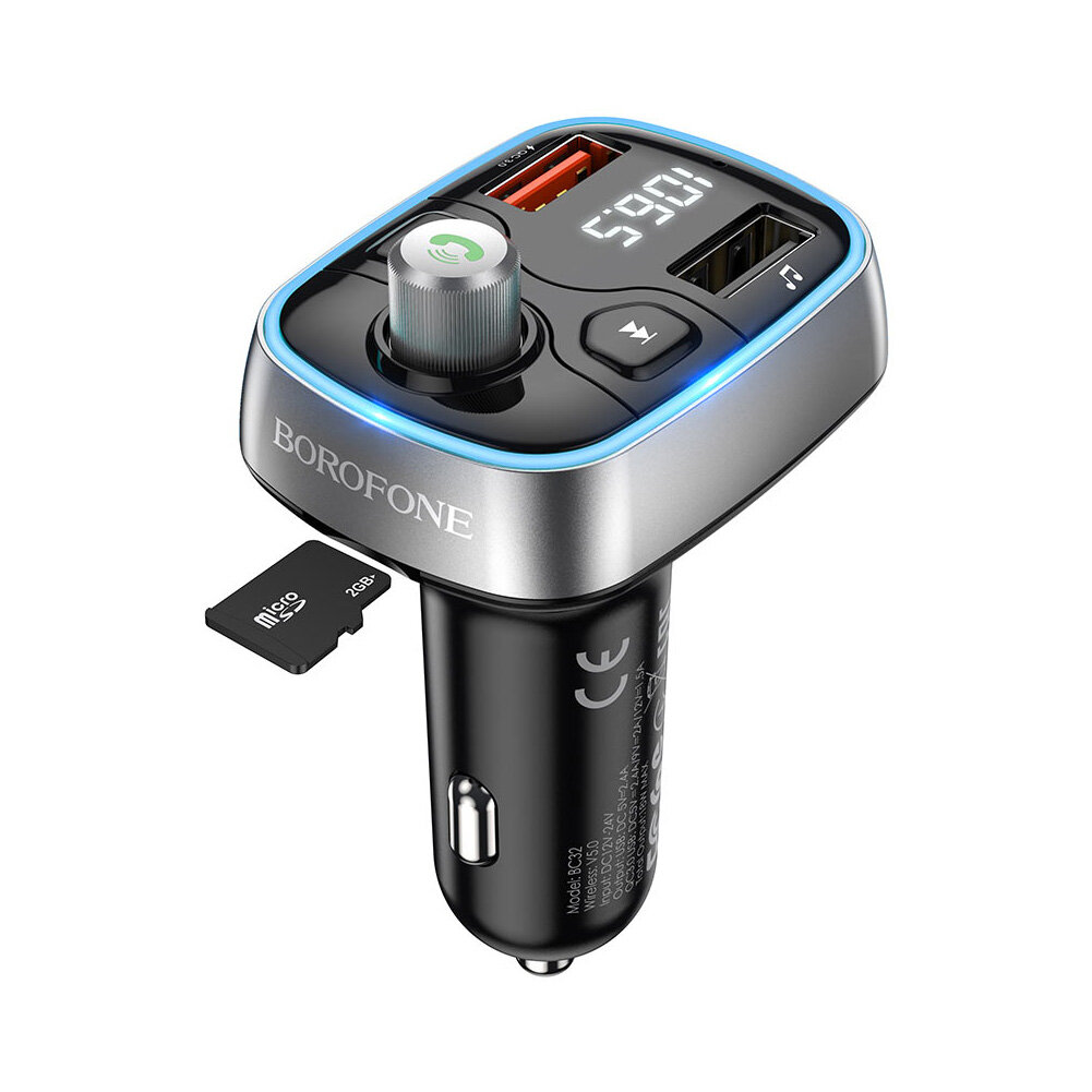 Borofone FM-трансмиттер с зарядкой Borofone BC32 Sunlight черный