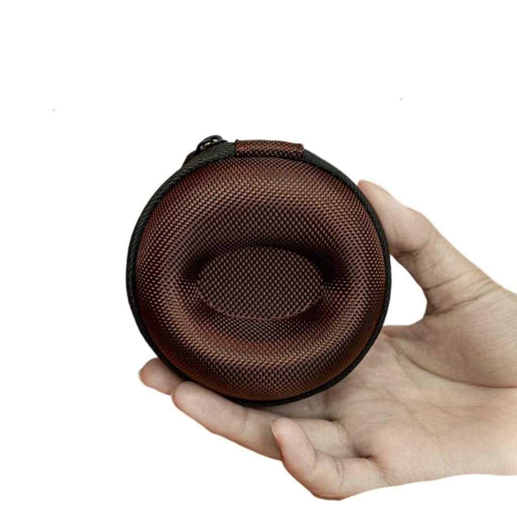 Коробка для хранения часов EVA, удобная коробка часов, устойчивая к сжатию круглая сумка коричневая