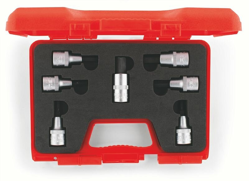 Набор торцевых головок со вставкой шестигранник HEX 1/2" 7 предметов IZELTAS