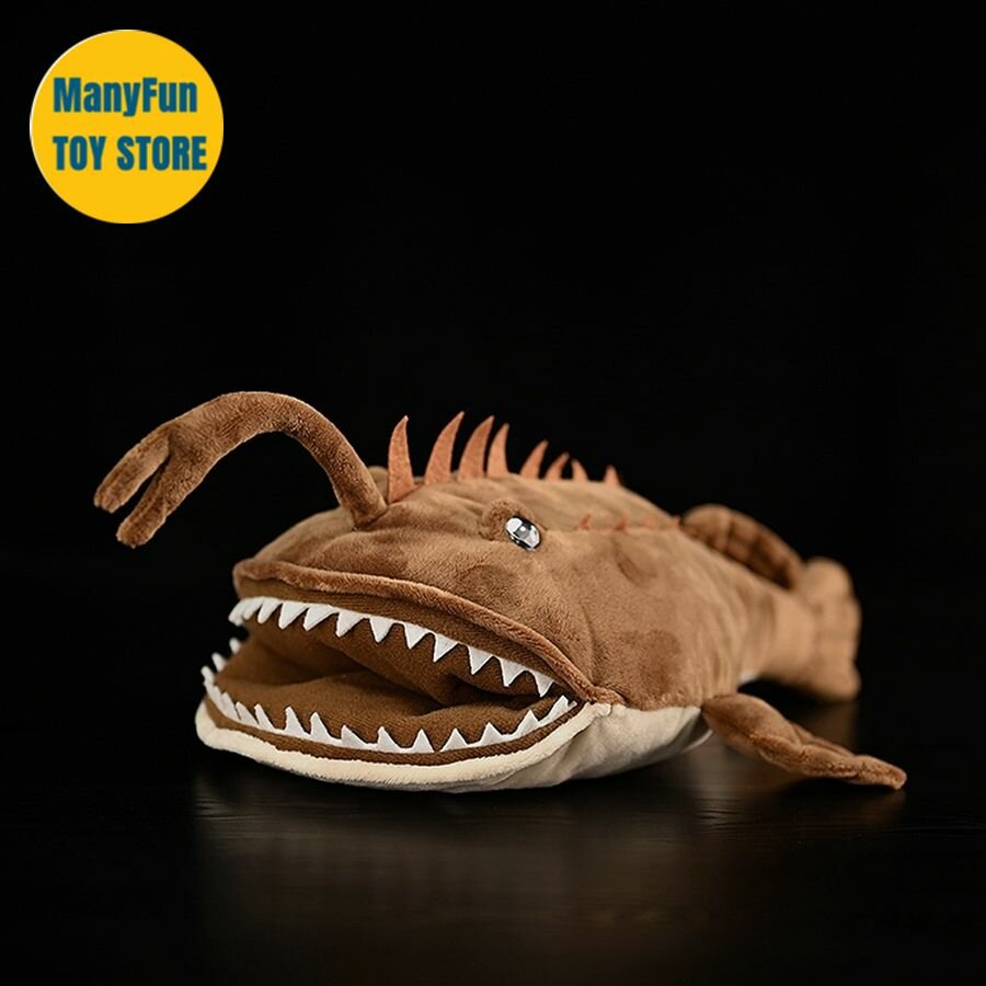 Реалистичная мягкая игрушка Рыба удильщик, морской черт, рыба-монах