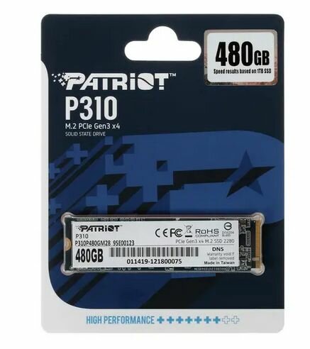 480 ГБ SSD M.2 накопитель Patriot P310 (P310P480GM28)