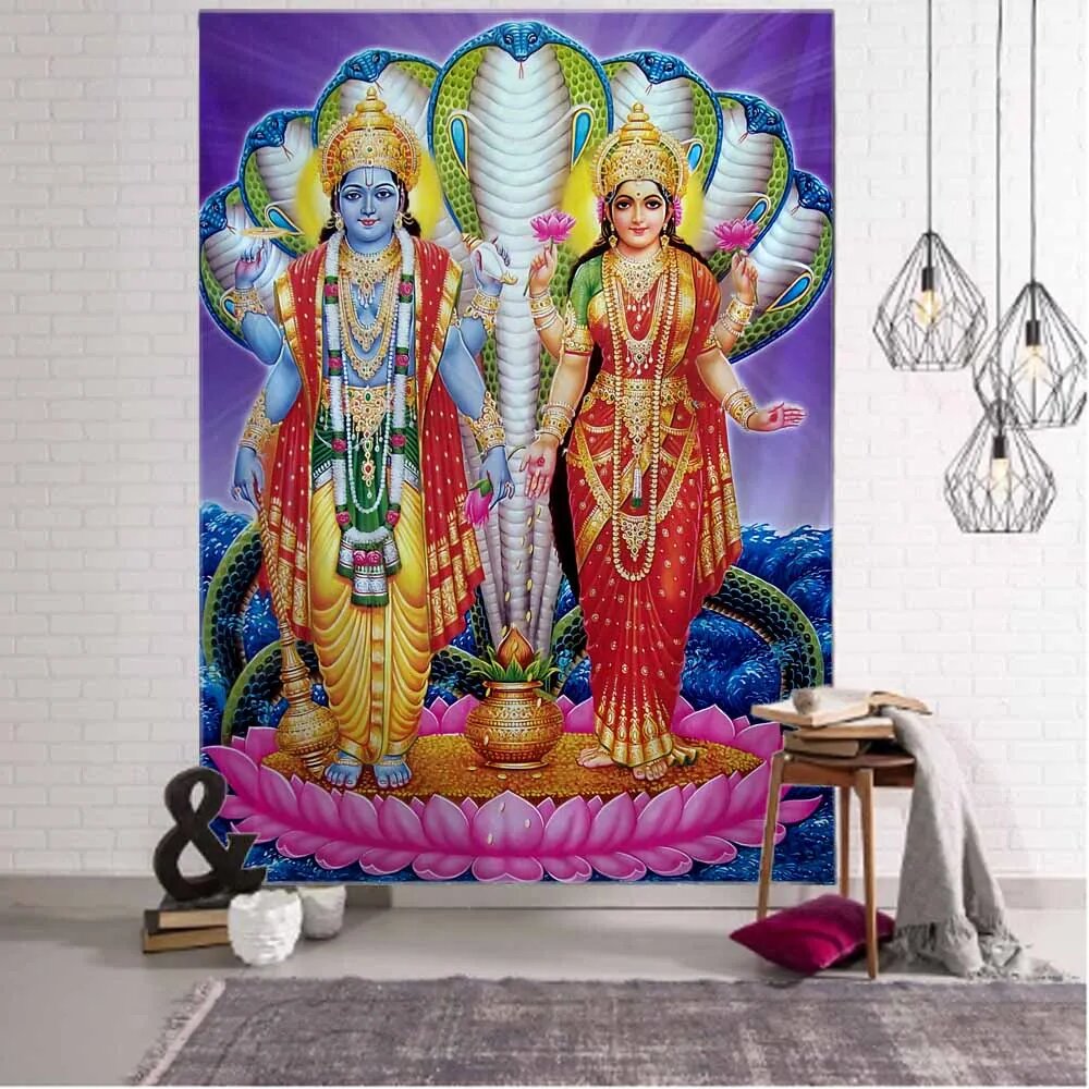 Гобелен с Буддой, полиэстер, 1 шт 230x180cm, армейский зеленый