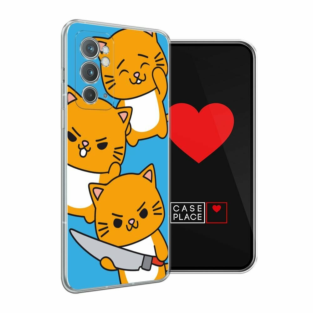 Чехол на OnePlus 9RT / ВанПлас 9RT с принтом "Опасные котики" — фото 1