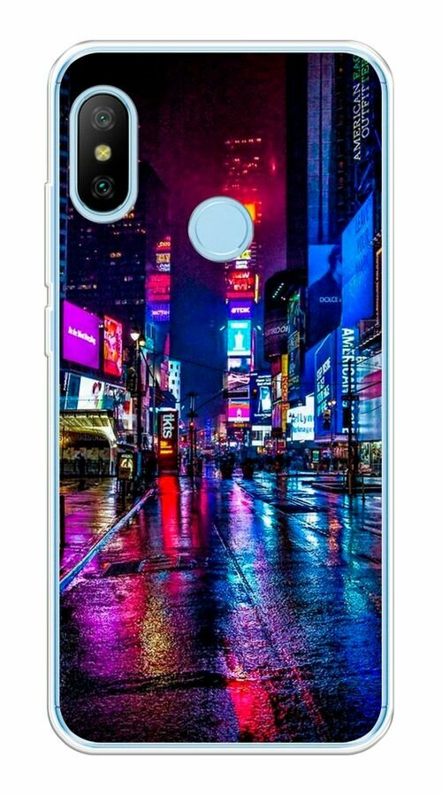 Чехол на Xiaomi Redmi 6 Pro/6 Plus/Mi A2 Lite / Сяоми Редми 6 Про/6 Плюс/Ми A2 Лайт с принтом "Фиолетовая улица"