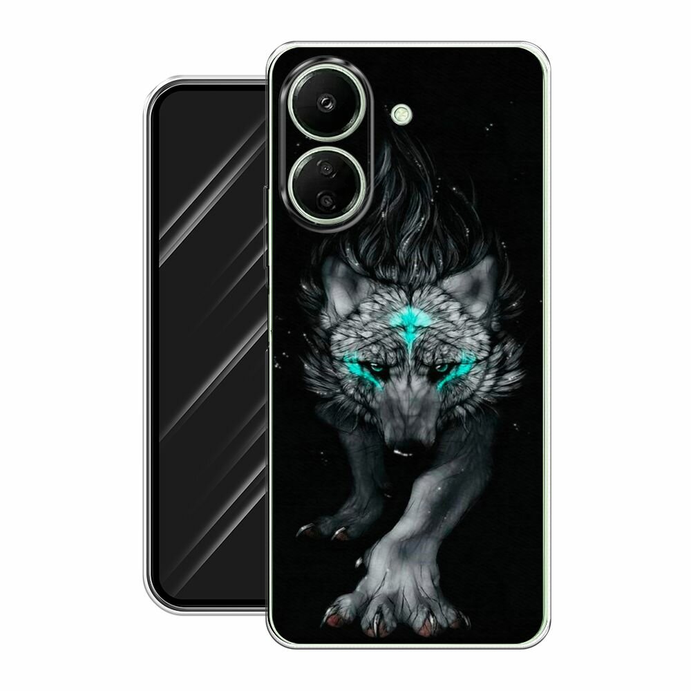 Чехол на Xiaomi Redmi 13C/Poco C65 / Сяоми Редми 13C/Поко С65 с принтом "Крадущийся волк" — фото 1