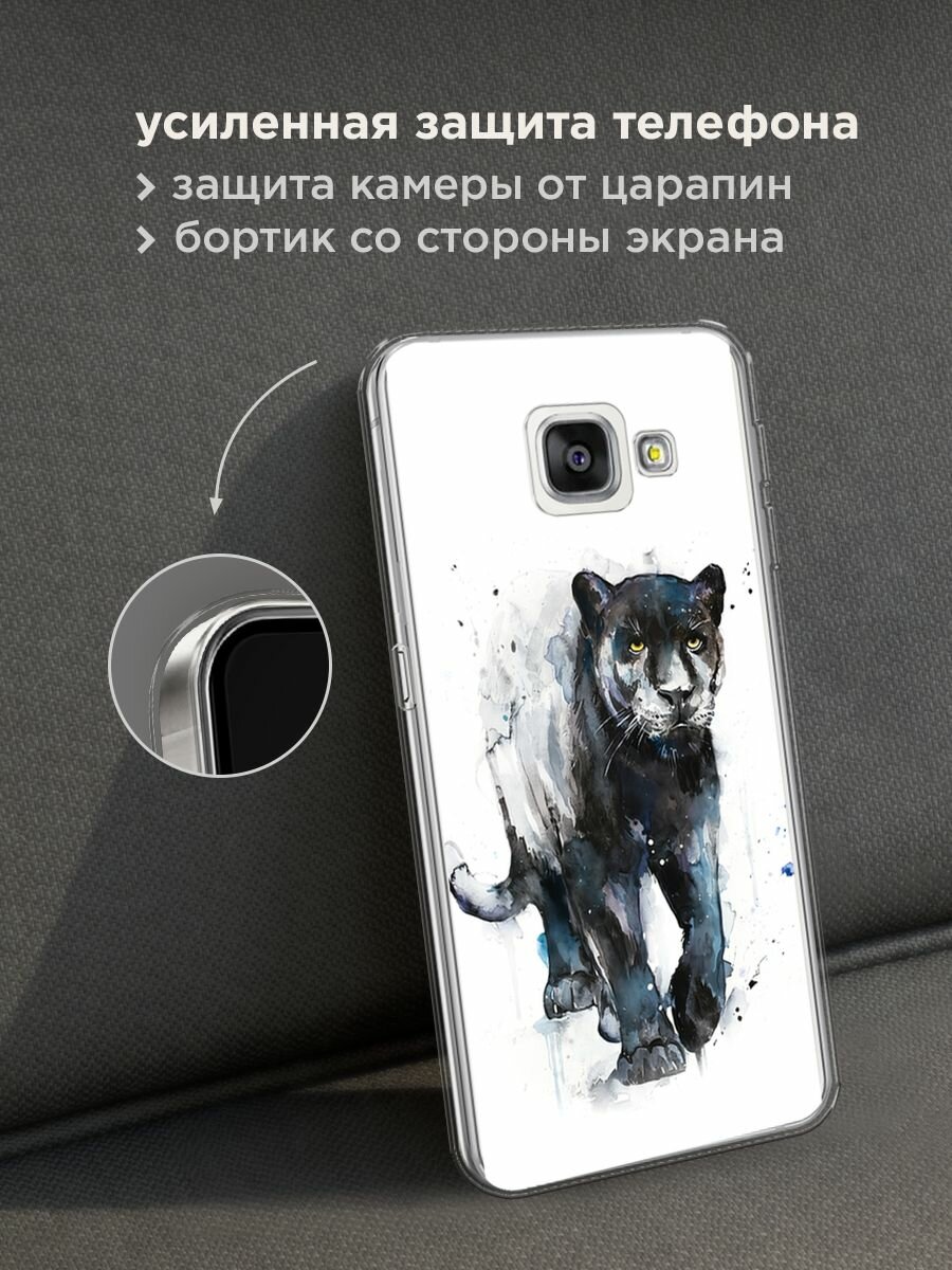 Чехол на Samsung Galaxy A3 2016 / Самсунг Галакси А3 2016 с принтом "Пантера арт 3" — фото 1