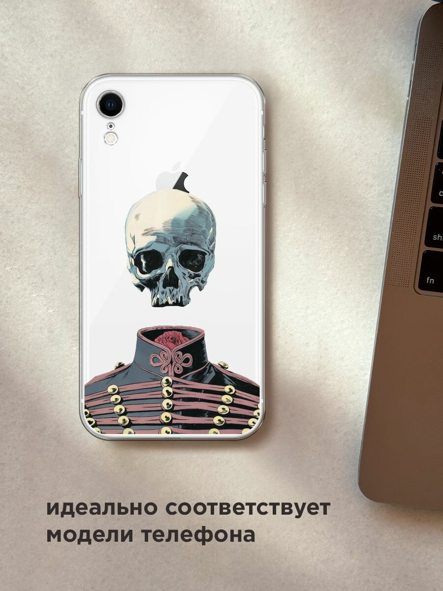 Чехол на Apple iPhone XR / Айфон XR с принтом "Гусар", прозрачный — фото 1