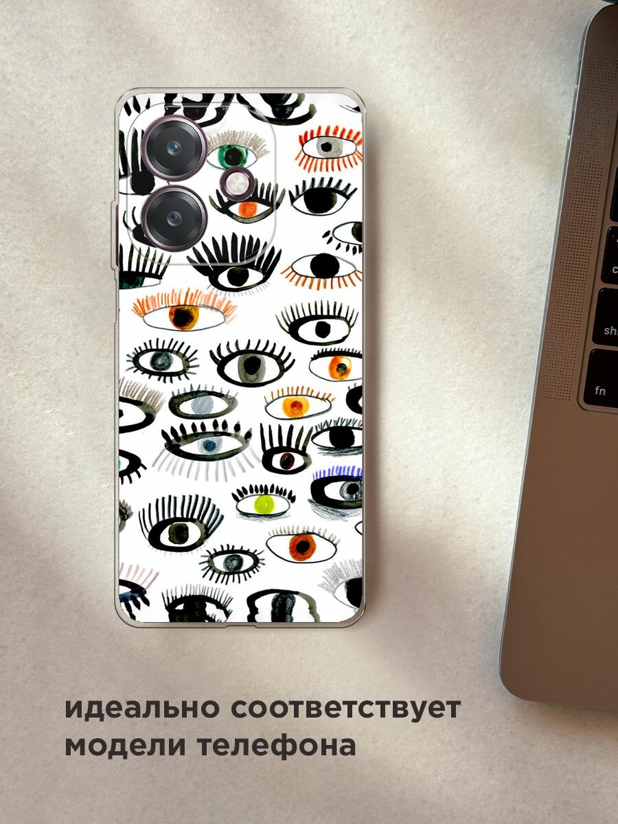Чехол на Oppo A3/A3x / Оппо А3/A3x с принтом "Глаза акварель" — фото 1