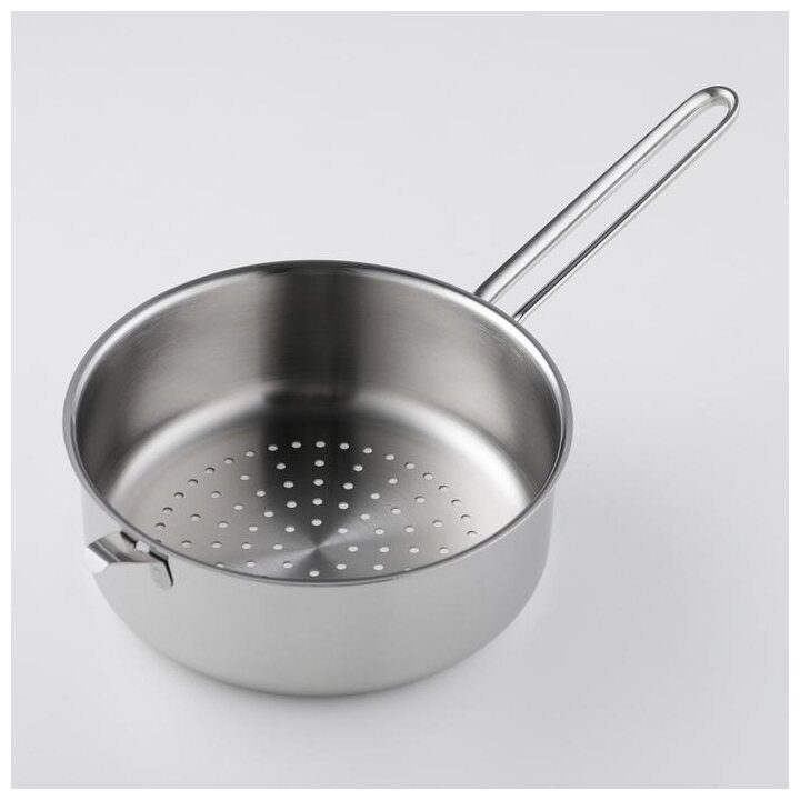 Дуршлаг 1,2 л Гурман-Классик ВСМПО-посуда из нержавеющей стали AISI304L (российский аналог 03Х18Н11, DIN 19-11)