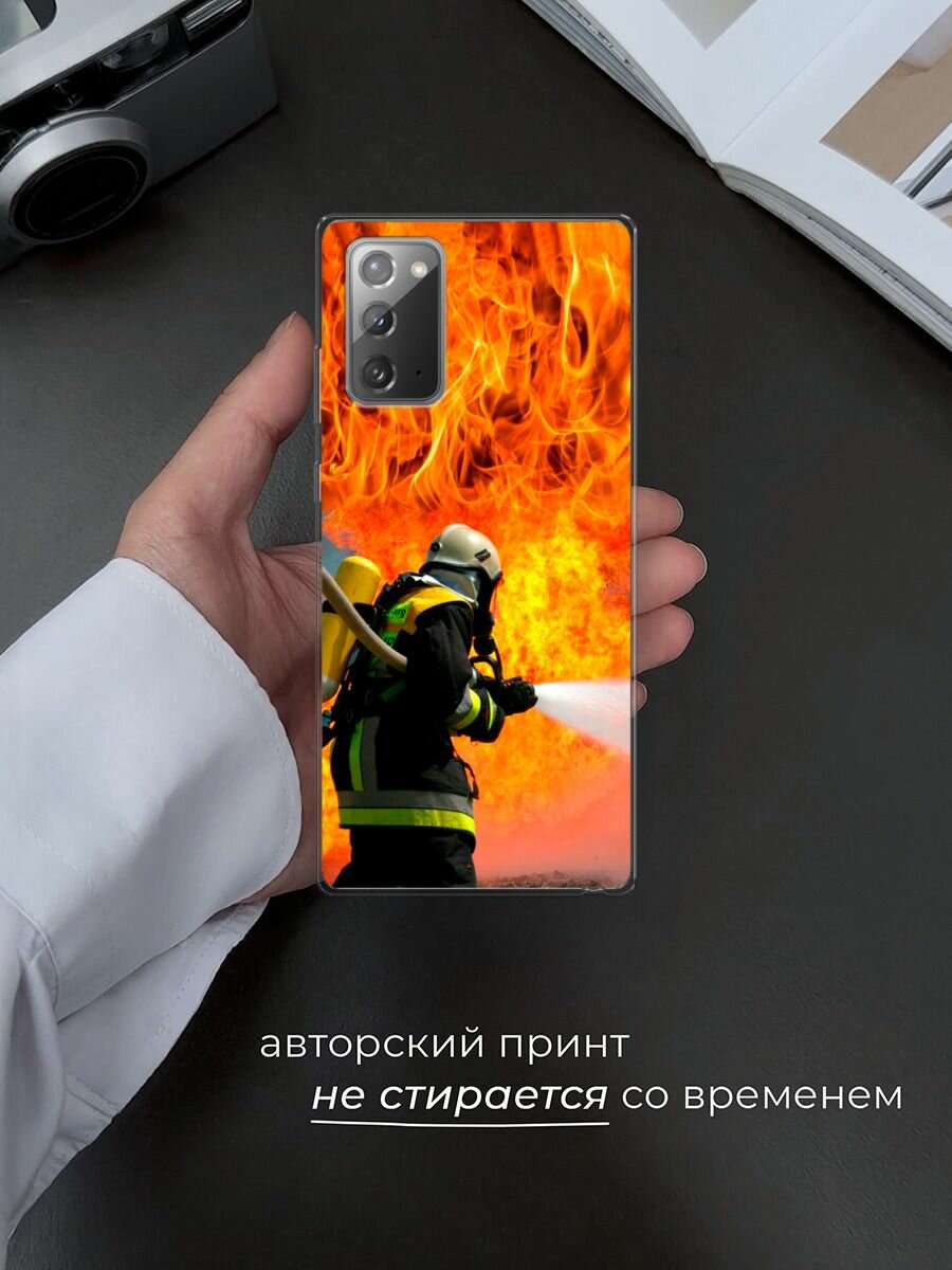 Чехол на Samsung Galaxy Note 20 / Самсунг Галакси Ноут 20 с принтом "Пожарные на страже" — фото 1