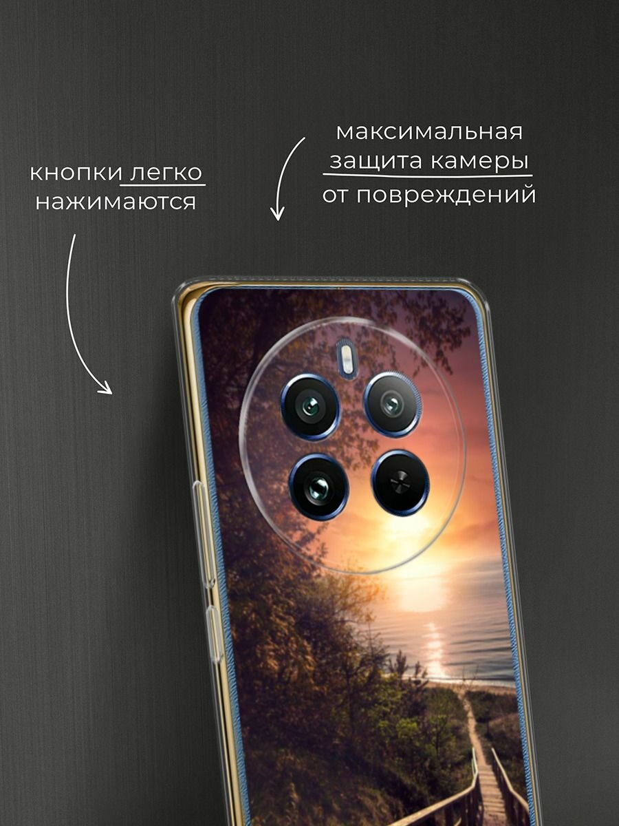 Чехол на Realme 12 Pro / Реалми 12 Про с принтом "Мост у воды" — фото 1