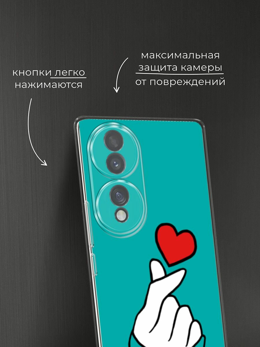 Силиконовый чехол на Honor 70 / Хонор 70 с принтом "Маленькое сердечко" — фото 1