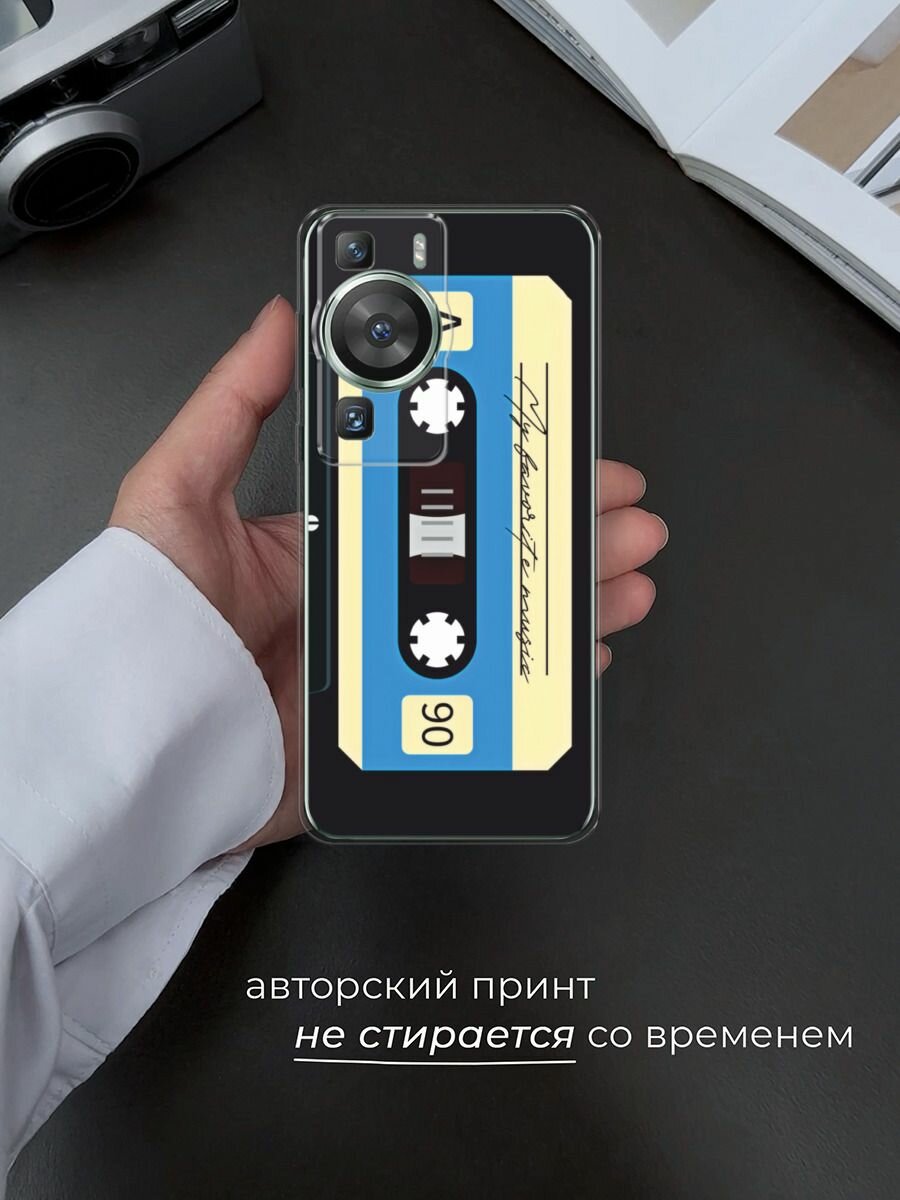 Чехол на Huawei P60/P60 Pro / Хуавей P60/P60 Про с принтом "Темная кассета" — фото 1
