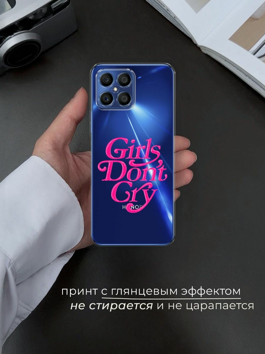 Чехол на Honor X8 / Хуавей X8 с принтом "Девочка не плачь" — фото 1