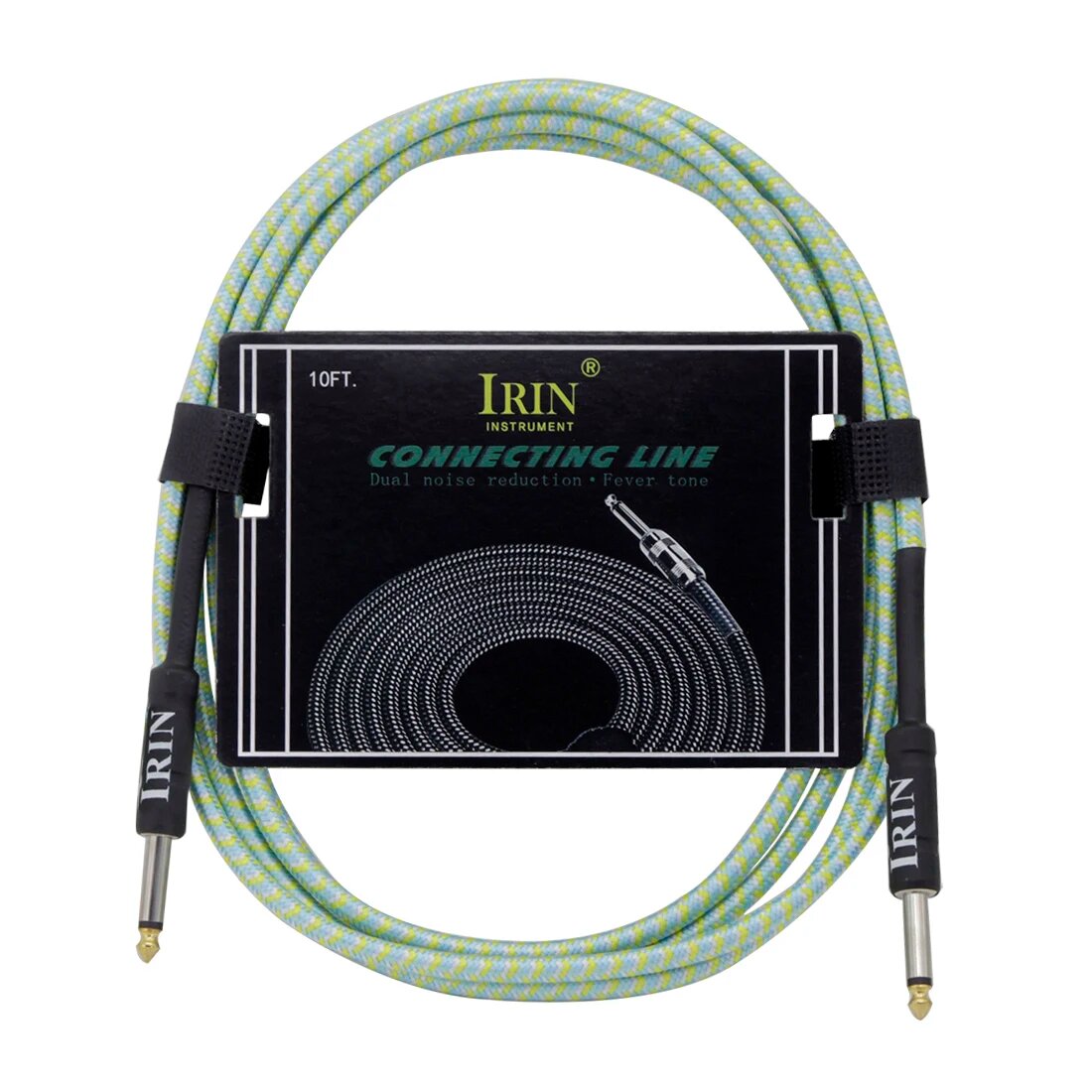 IRIN Кабель для электрогитары 10/6/3 м Зеленый, 3M Green