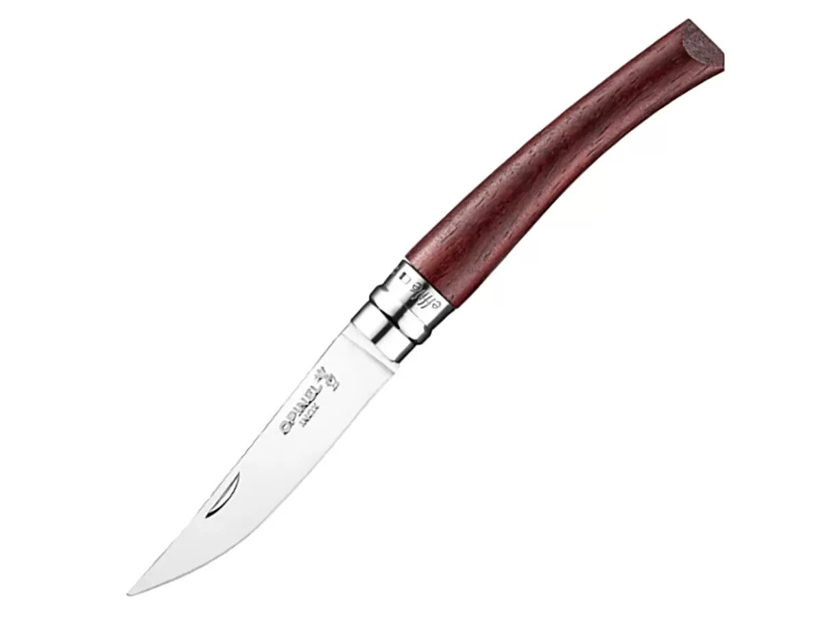 Нож Складной Opinel Slim Padouk Effile 08 New, Филейный, Нерж. Сталь, Падук