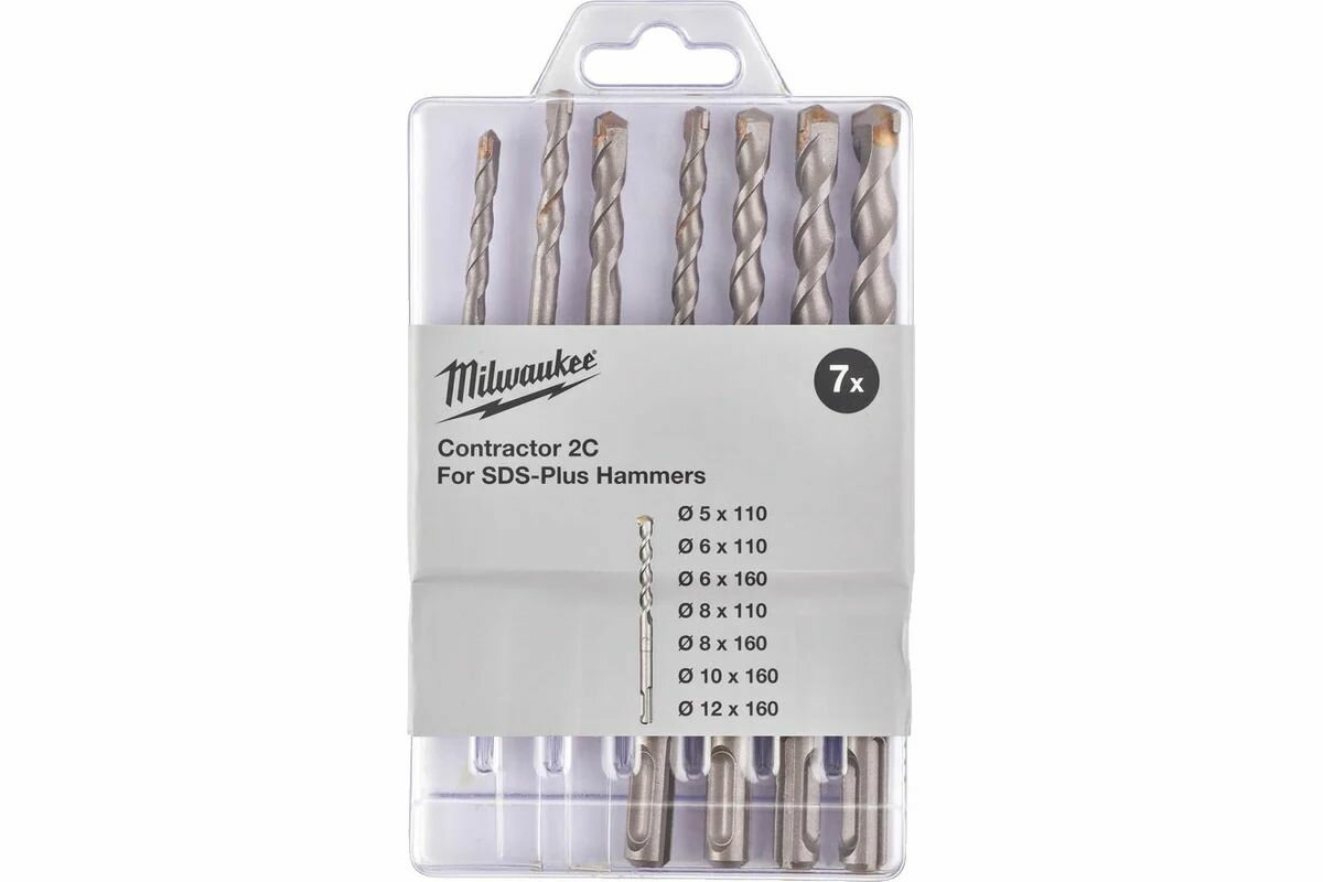 Набор буров SDS+ CONTRACTOR 7 шт, 5/6/8х110 мм, 6/8/10/12х160 мм 4932471244