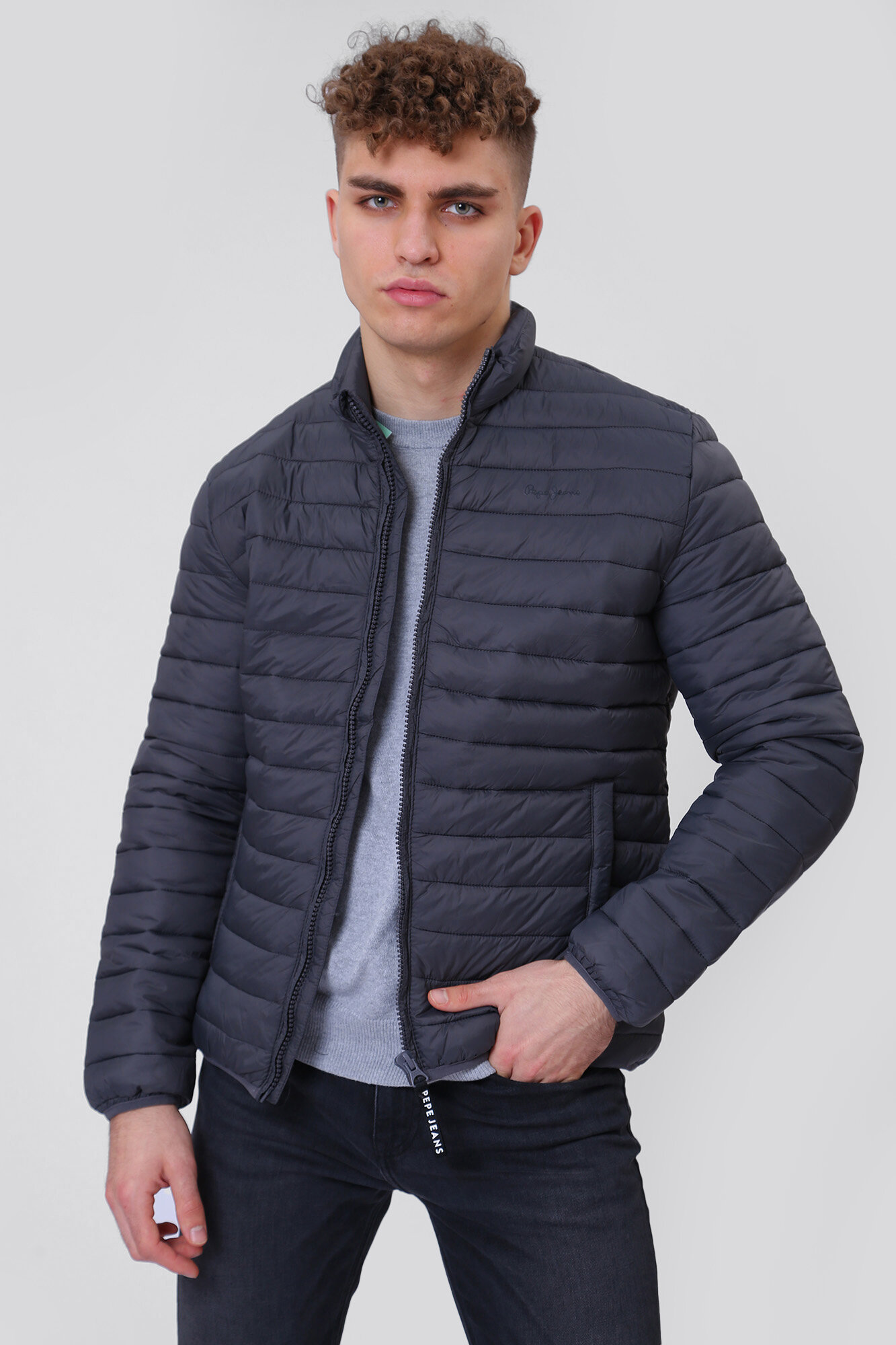 Куртка Pepe Jeans, размер S, серый — фото 1
