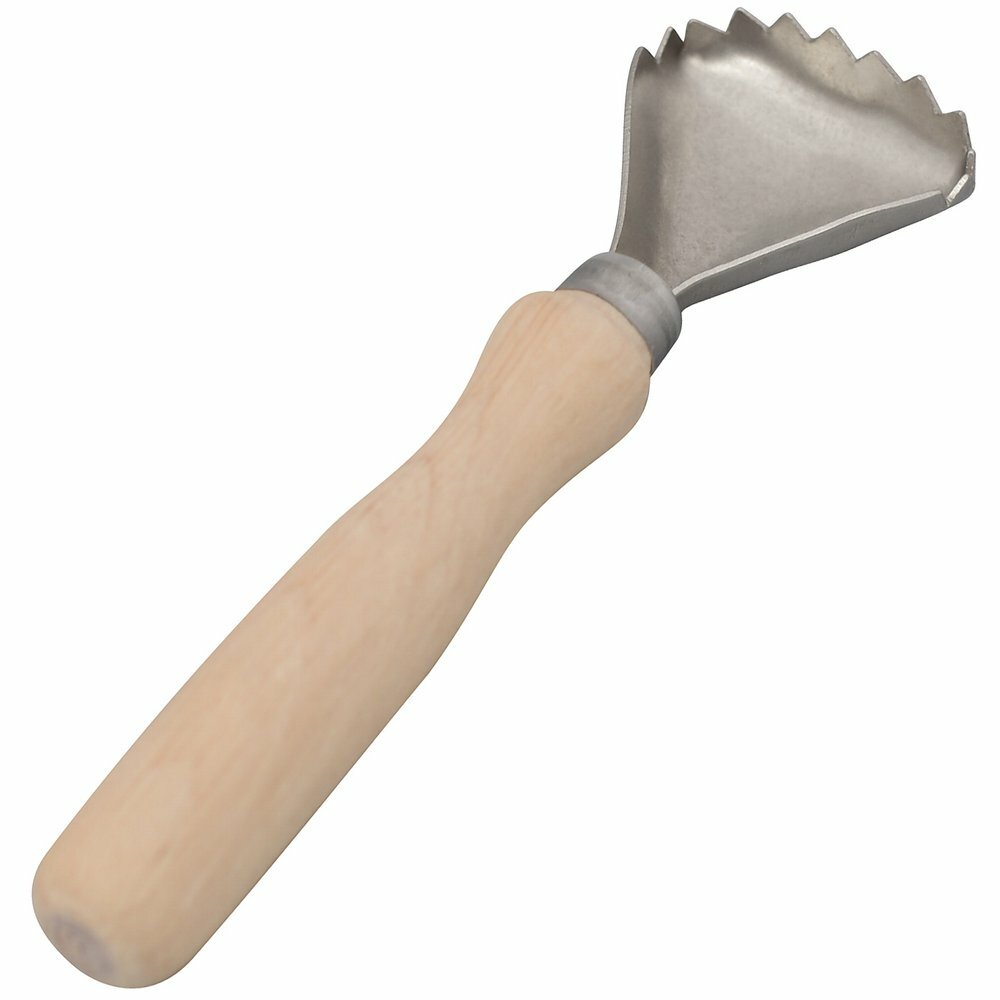 Рыбочистка Мультидом, оцинкованная сталь, деревянная ручка, 15.5 см x 4.5 см