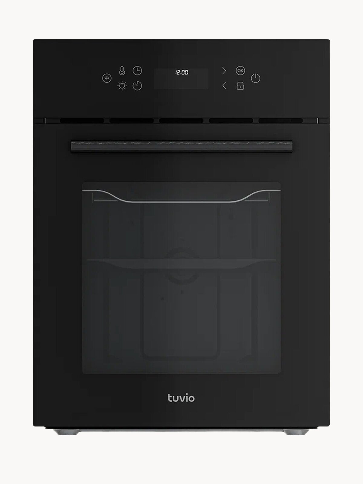 Духовой шкаф Tuvio NN86STBGB1, 50л, 45 см, конвекция, гриль, 10 режимов, Easy Clean, 3 стекла, 5 лет гарантии, черный