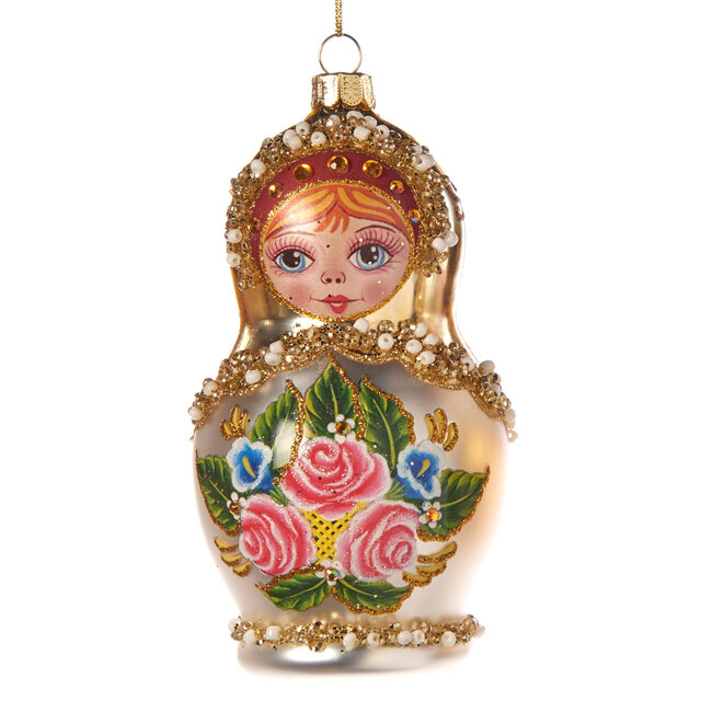Стеклянная елочная игрушка Матрешка Лада - Russian Doll 12 см, Goodwill, YA92472-1