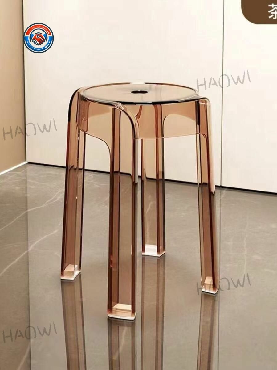 Прозрачные уличные стулья из акрила, 2 шт, стойкие к дождю и солнцу, лёгкие стеклопластиковые кухонные стулья для террасы, кафе и дачи