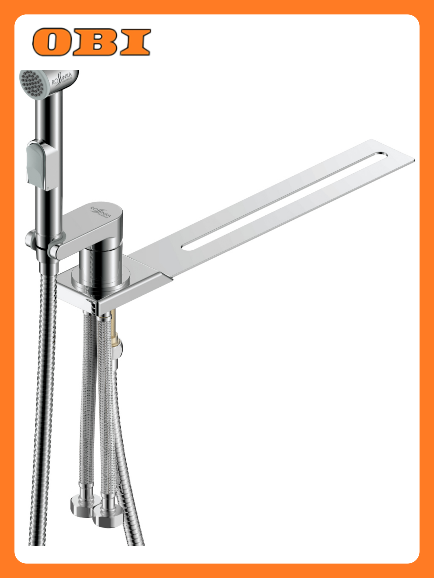 Смеситель Rossinka X25-56 с гигиеническим душем, с установкой на унитаз