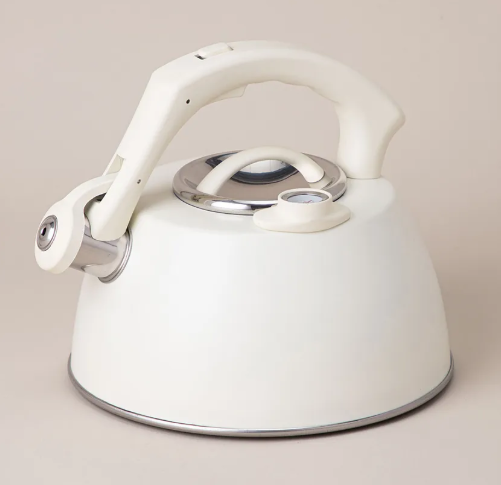 Чайник со свистком AGNESS 908-066 тюдор с термометром 3,0л, бежевый